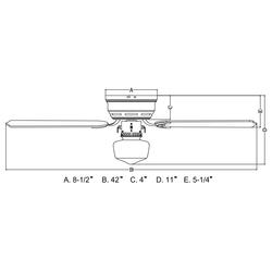 Patriot Lighting® Eros II 42" White Indoor LED Ceiling Fan at Menards®