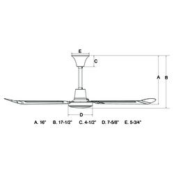 Patriot Lighting™ Industrial 56" White Indoor Ceiling Fan at Menards®