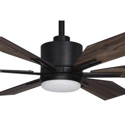 Patriot Lighting® Athens 44" Black Indoor LED Ceiling Fan with Remote ...
