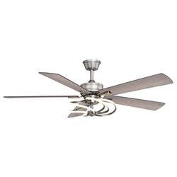 Patriot Lighting® Caelestia 52" Brushed Nickel LED Indoor Ceiling Fan ...