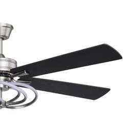 Patriot Lighting® Caelestia 52" Brushed Nickel LED Indoor Ceiling Fan ...