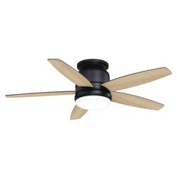 Patriot Lighting® Carlisle 44" Matte Black Indoor LED Ceiling Fan with ...
