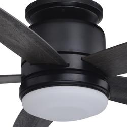 Patriot Lighting® Carlisle 44" Matte Black Indoor LED Ceiling Fan with ...