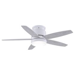 Patriot Lighting® Carlisle 44" Matte White Indoor LED Ceiling Fan with ...