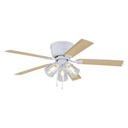 Patriot Lighting® Quick Install Dublin 52" Matte White Indoor 3-Light ...