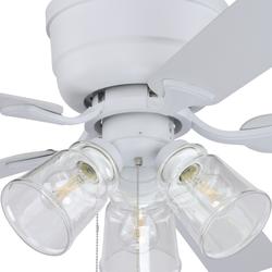 Patriot Lighting® Quick Install Dublin 52" Matte White Indoor 3-Light ...