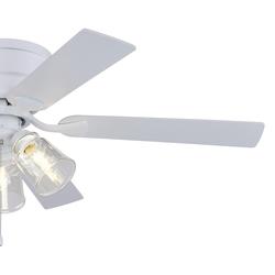 Patriot Lighting® Quick Install Dublin 52" Matte White Indoor 3-Light ...