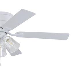 Patriot Lighting® Quick Install Dublin 52" Matte White Indoor 3-Light ...