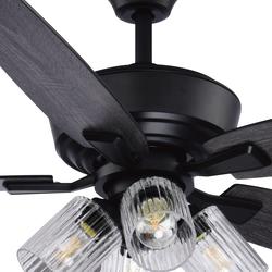 Patriot Lighting® Quick Install Brades 60" Matte Black Indoor 4-Light ...