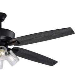 Patriot Lighting® Quick Install Brades 60" Matte Black Indoor 4-Light ...