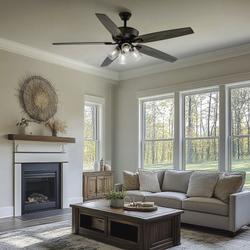 Patriot Lighting® Quick Install Brades 60" Matte Black Indoor 4-Light ...