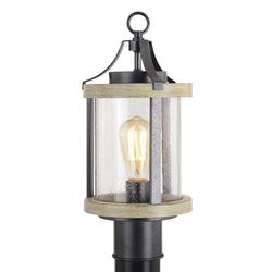 Patriot Lighting® Brooklyn Natural Iron & Distressed Faux Wood Post ...