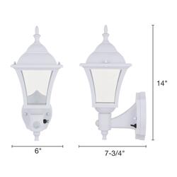 Patriot Lighting® Jaymes White LED Motion Sensor Outdoor Wall Light at ...