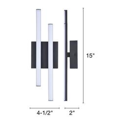 Patriot Lighting® Miranda LED Matte Black Outdoor Wall Light at Menards®
