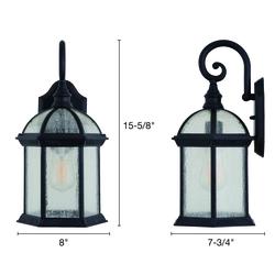 Patriot Lighting® Manor Textured Black 1-Light Outdoor Wall Light at ...