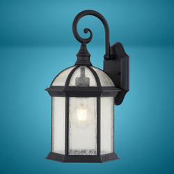 Patriot Lighting® Manor Textured Black 1-Light Outdoor Wall Light at ...