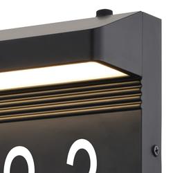 Patriot Lighting® Dusk-to-Dawn Matte Black LED Outdoor Address Wall ...