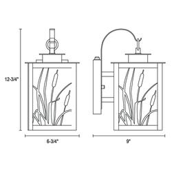 Patriot Lighting® Cattail Burnished Bronze Dusk to Dawn Outdoor Wall ...