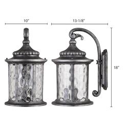 Patriot Lighting® Valencia Gilded Silver Outdoor Wall Light at Menards®