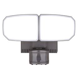 Patriot Lighting® Bronze LED Dual Head Motion Sensor Outdoor Security ...
