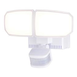 Patriot Lighting® White LED Dual Head Motion Sensor Outdoor Security ...