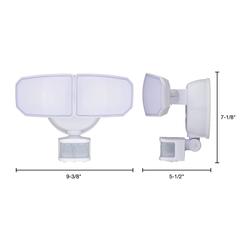 Patriot Lighting® Link LED Dual Head Motion Sensor Outdoor Security ...
