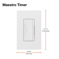 Lutron Maestro White LED Single-Pole/Multi-Location Countdown Timer ...