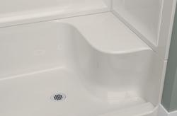 Lyons® Wave™ 48"W x 34"D Almond Single Threshold Right Seated Shower ...