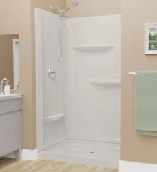 Lyons® Wave™ 48"W x 34"D Almond Single Threshold Shower Base with ...