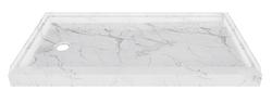 Lyons® Wave™ 60"W x 32"D Glacier Marble Single Threshold Shower Base ...