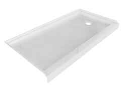 Lyons® Wave™ 60"W x 32"D Luna Pearl Single Threshold Shower Base with ...