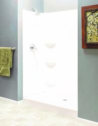 Lyons® Elite™ 54"W x 27"D x 69"H White Shower Wall Surround (3-Piece ...