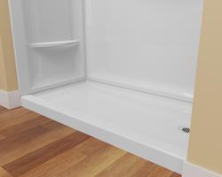 Lyons® Wave™ 60"W x 32"D x 77-1/2"H White Shower with Right Drain (4 ...