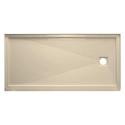 Lyons® Linear™ 60"W x 32"D Almond Single Threshold Shower Base with ...