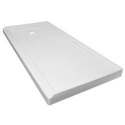 Lyons® Linear™ 60"W x 30"D White Single Threshold Shower Base with Left ...