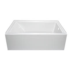 Lyons® Linear™ 60"W x 36"D x 19"H White Bathtub with Right Drain at ...