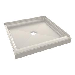 Lyons® Wave™ 36"W x 36"D Almond Single Threshold Shower Base with ...