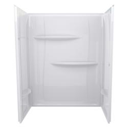 Lyons® Wave™ 60"W x 32"D x 74"H White Shower Wall Surround (3-Piece) at ...