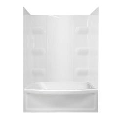 Lyons® Contour™ 60"W x 32"D x 19"H White Bathtub with Right Drain at ...