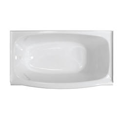 Lyons® Contour™ 60"W x 32"D x 19"H White Bathtub with Left Drain at ...