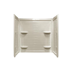 Lyons® Contour™ 60"W x 30"D x 59"H Almond Bathtub Wall Surround (3 ...