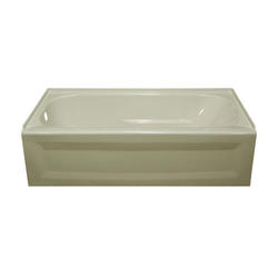 Lyons® Elite™ 54"W x 30"D x 19"H Biscuit Above Floor Bathtub with Left ...