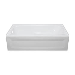 Lyons® Elite™ 54"W x 30"D x 19"H White Above Floor Bathtub with Left ...