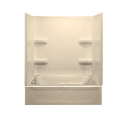 Lyons® Elite™ 60"W x 30"D x 75"H Almond Tub/Shower with Left Drain (4 ...