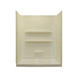 Lyons® Elite™ 60" x 32" Biscuit Right Hand Drain Shower Base and Wall ...