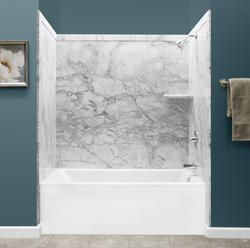 Lyons® Linear™ 60"W x 32"D x 19"H White Bathtub with Right Drain at ...
