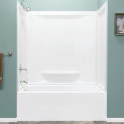 Lyons® Linear™ 60"W x 32"D x 78"H White Tub/Shower with Left Drain (4 ...