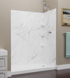 Lyons® Monaco Premium™ 60"W x 36"D x 72"H Glacier Marble Shower Wall ...