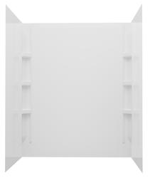 Lyons® Monaco Premium™ 60"W x 36"D x 72"H White Shower Wall Surround (5 ...