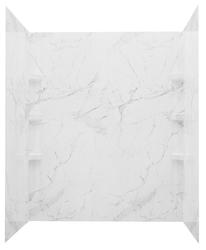 Lyons® Monaco Premium™ 60"W x 36"D x 72"H Glacier Marble Shower Wall ...